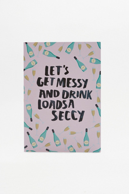 Let's Get Messy Card | Urban Outfitters UK