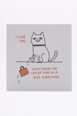Gemma Correll I Like You Cat Card | Urban Outfitters UK