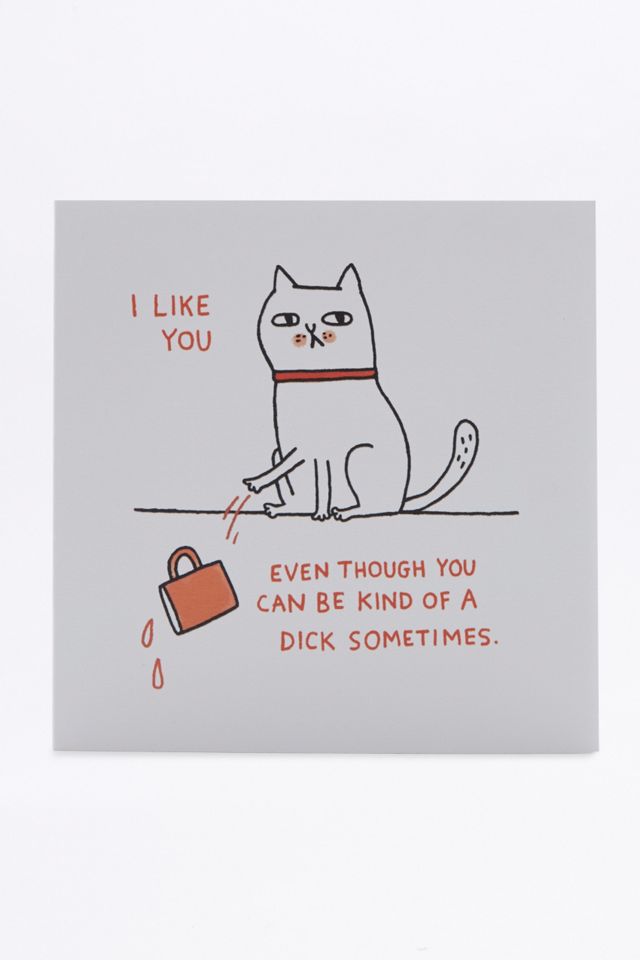 Gemma Correll I Like You Cat Card | Urban Outfitters UK