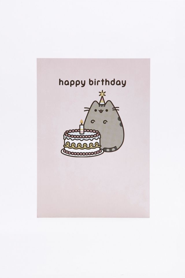 Pusheen Happy Birthday Cake Card | Urban Outfitters UK