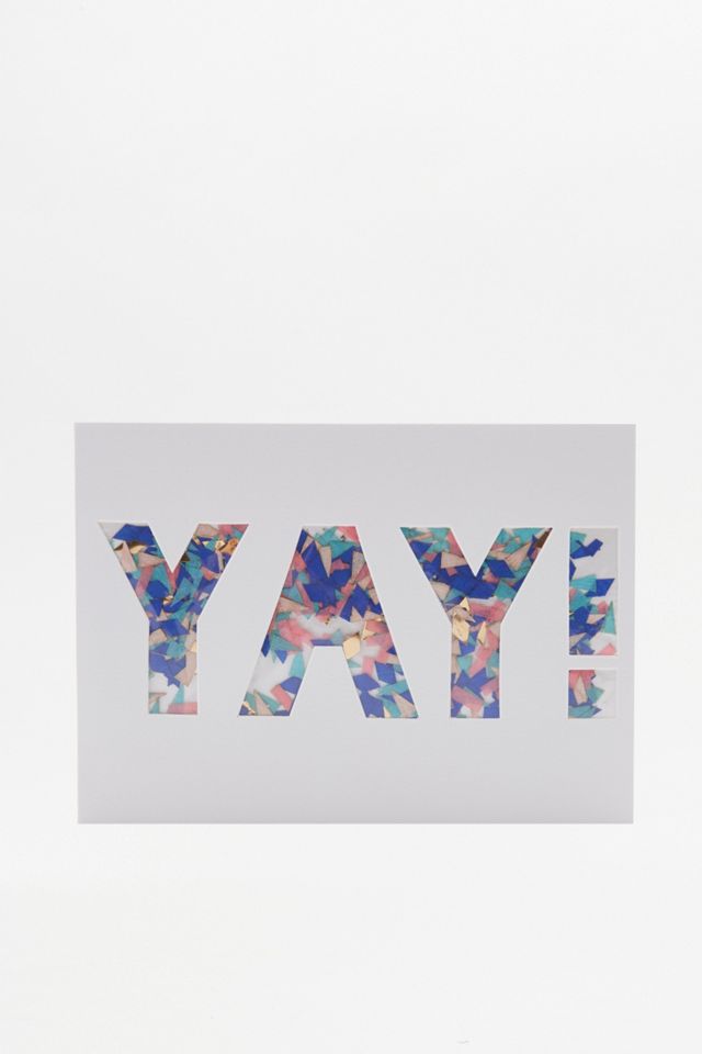 Yay! Confetti Shaker Card | Urban Outfitters UK