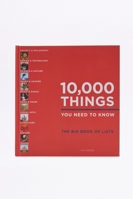 10,000 Things You Need To Know: The Big Book of Lists Book | Urban ...