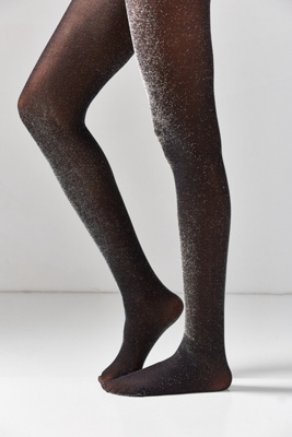 Out From Under Extreme Black Shimmer Tights | Urban Outfitters DE