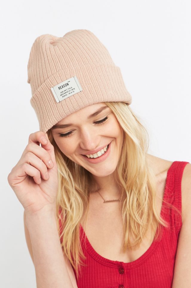 Reason Ribbed Rose Beanie | Urban Outfitters UK