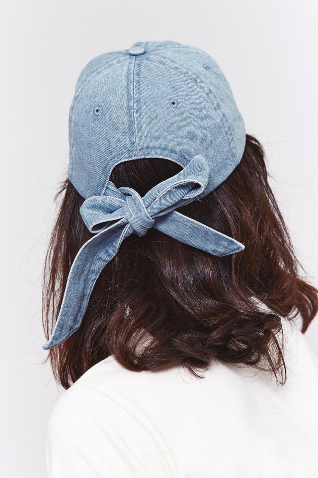 Denim Tie-Back Baseball Cap | Urban Outfitters UK
