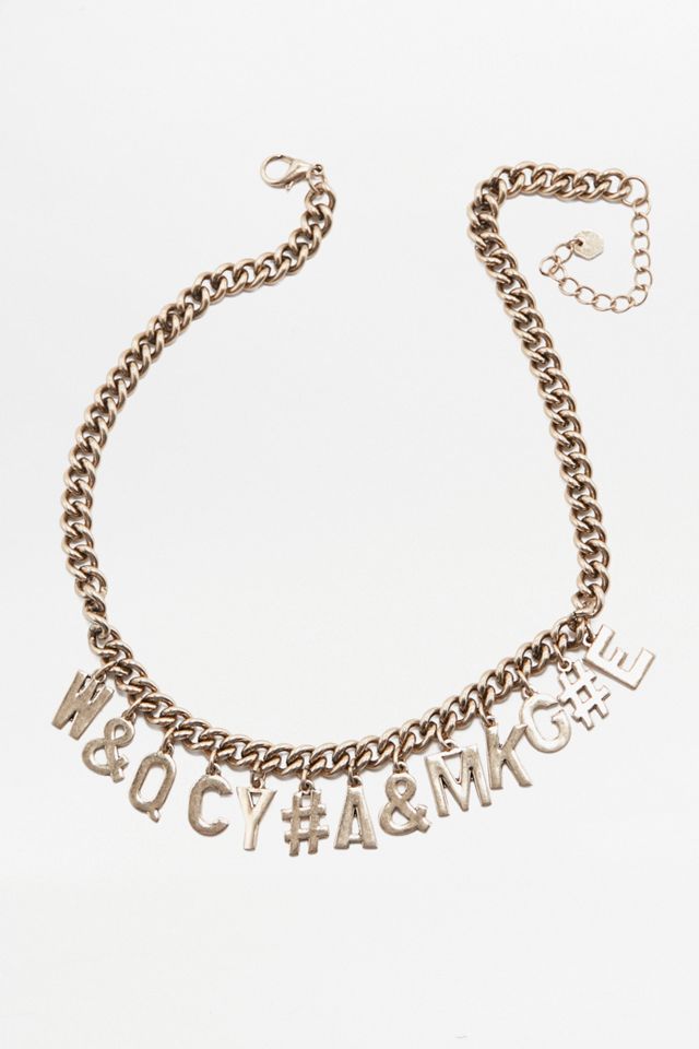 Jumble Letter Choker Necklace | Urban Outfitters UK
