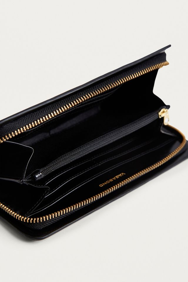 Vagabond Clean Black Leather Wallet | Urban Outfitters UK