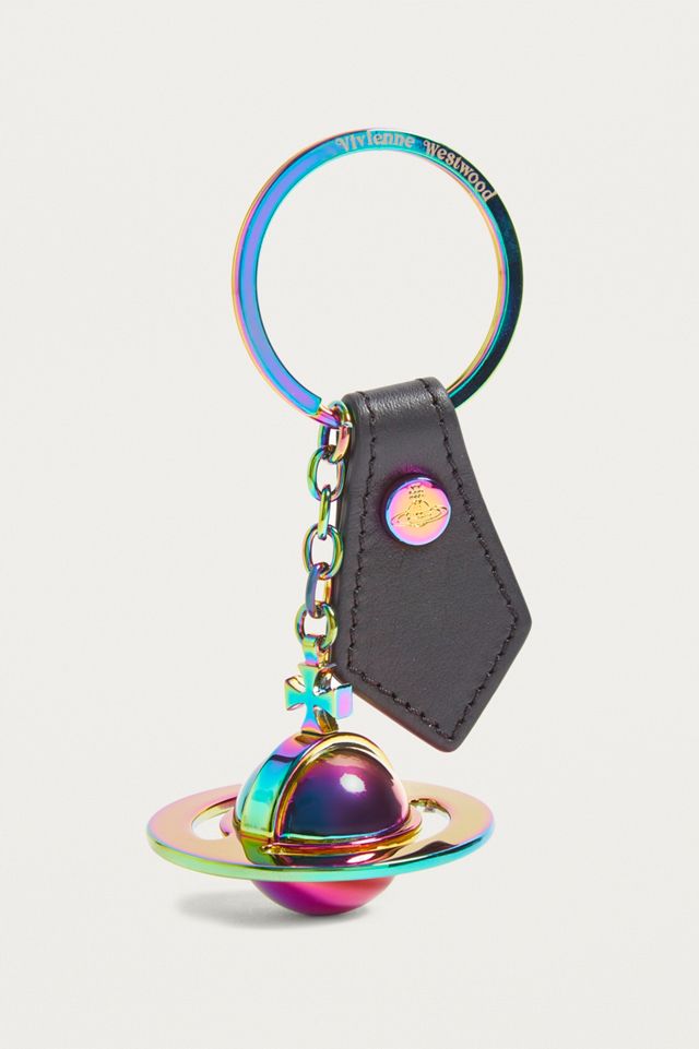 Vivienne Westwood Round Holographic Orb Key Ring | Urban Outfitters UK