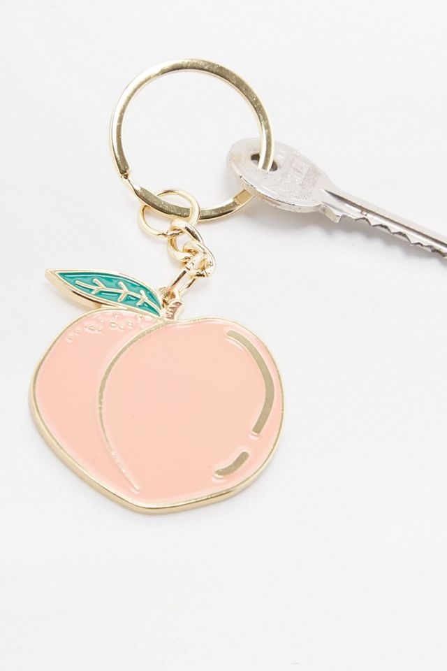 Skinnydip Peach Enamel Key Ring | Urban Outfitters UK