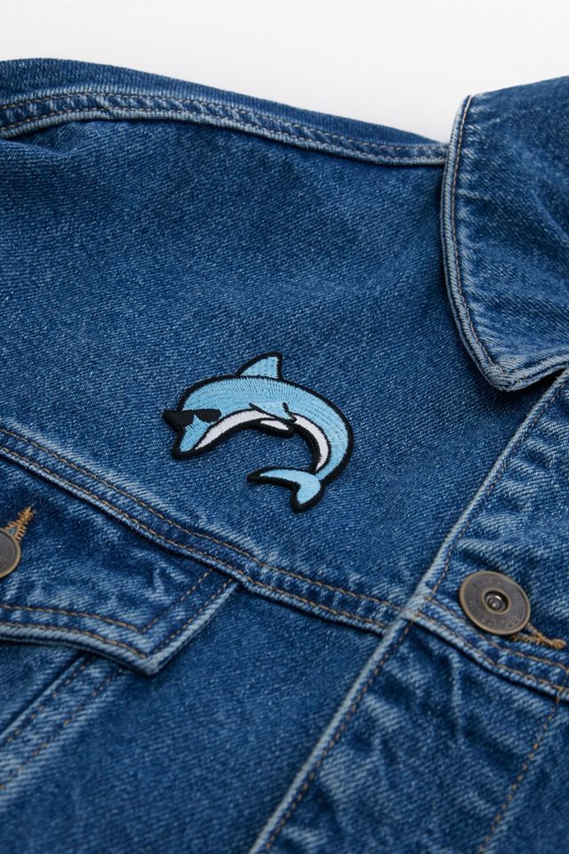 Skinnydip Dolphin Iron-On Patch | Urban Outfitters UK