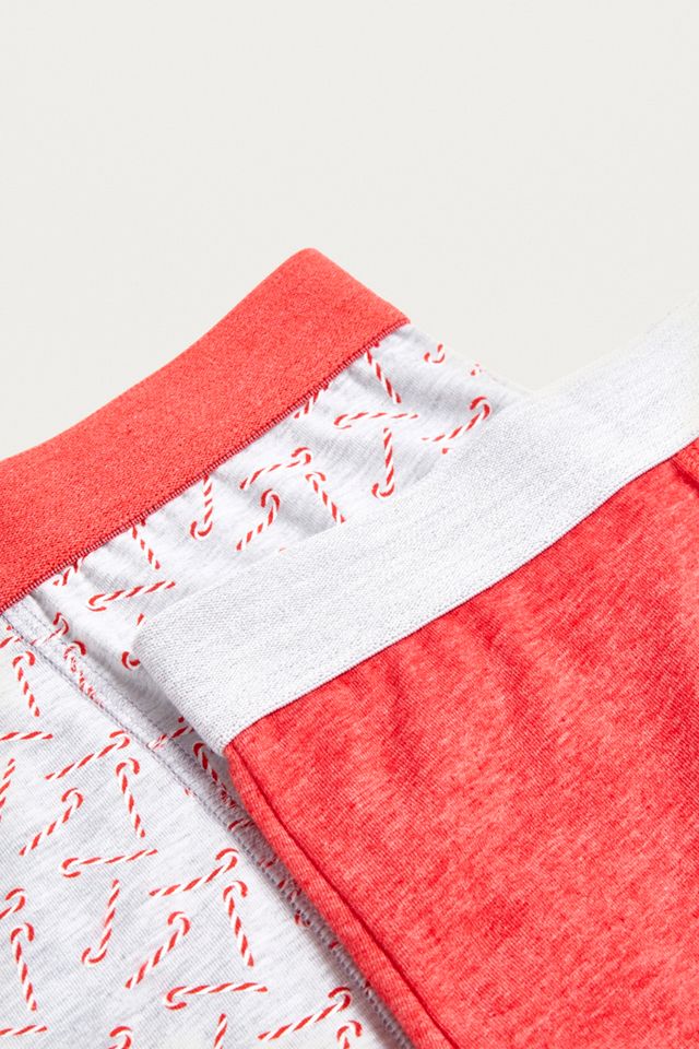 UO Christmas Candy Cane Boxer Trunks Pack | Urban Outfitters UK