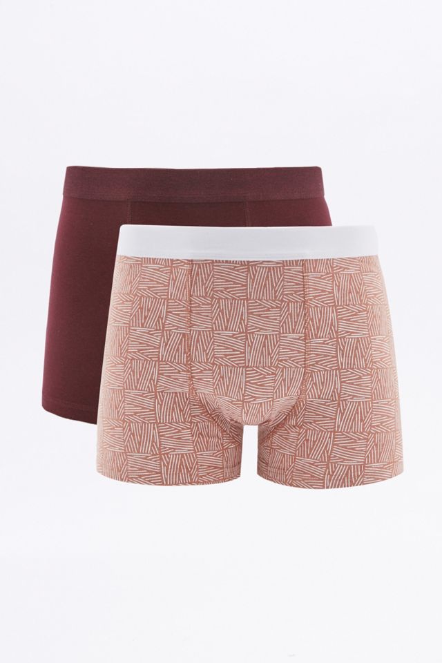 Urban Outfitters Scratch Print Boxer Trunks Pack | Urban Outfitters FR