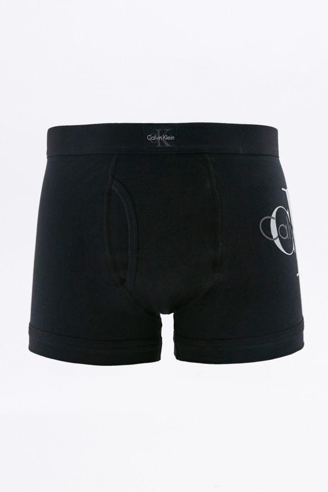 Calvin Klein CK White Logo Boxer Trunks | Urban Outfitters UK