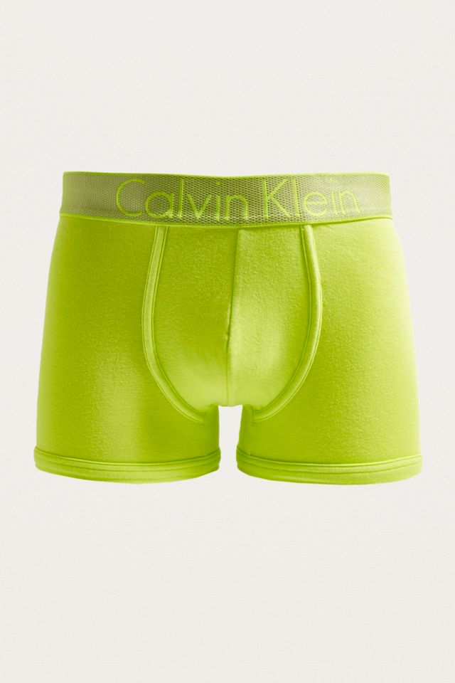 Calvin Klein Intense Power Yellow Boxer Trunks | Urban Outfitters UK