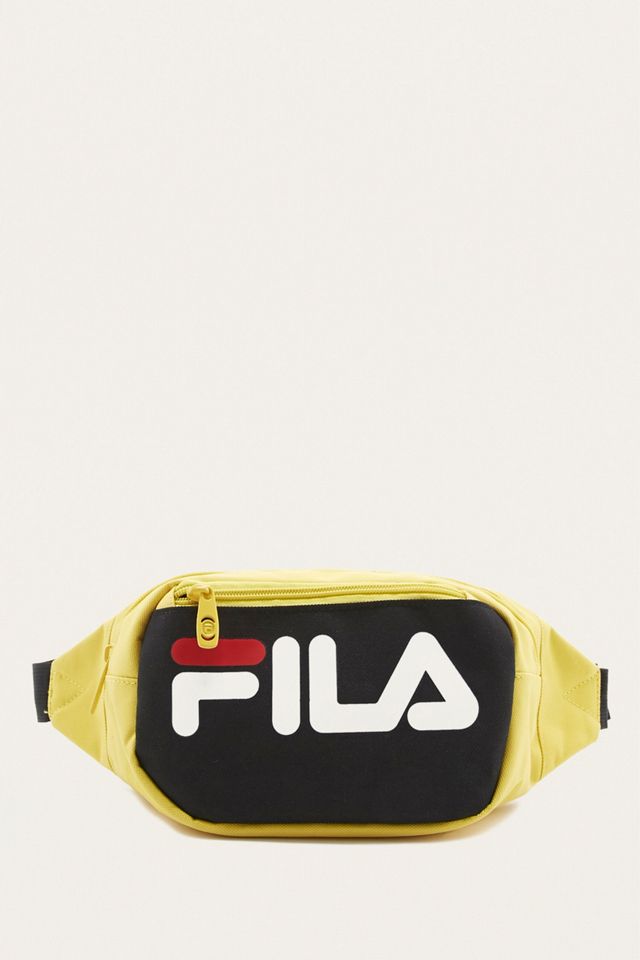 FILA Adams Black and Yellow Courier Cross Body Bag | Urban Outfitters UK