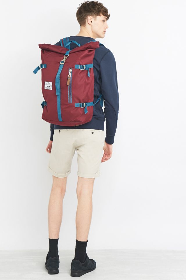 Poler Outdoor Stuff Classic Rolltop Burgundy Backpack | Urban Outfitters UK