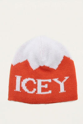 Icey Orange and White Beanie | Urban Outfitters UK