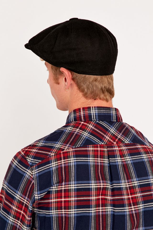 Christy's and Co. Baker Boy Black Molten Wool Hat | Urban Outfitters UK