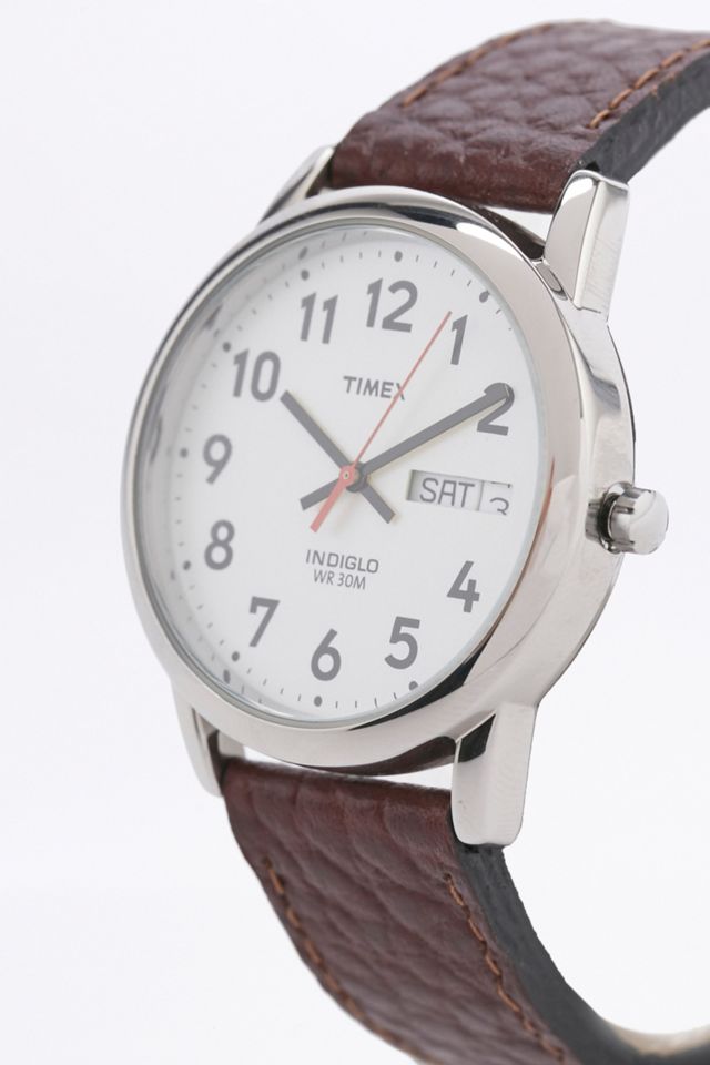 Timex Brown Leather Strap Watch | Urban Outfitters FR
